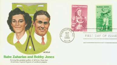 1932-33 - 1981 18c Babe Zaharias & Bobby Jones, First Day Cover ...