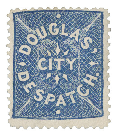59L2 - 1879 2c Douglas' City Despatch, Blue on White Paper, Perf. 11 ...