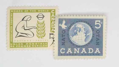 384-85 - 1959 Canada - Mystic Stamp Company