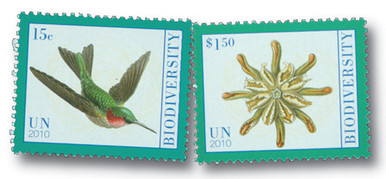 UN1017-18 - 2010 15c & $1.50 International Year of Biodiversity ...