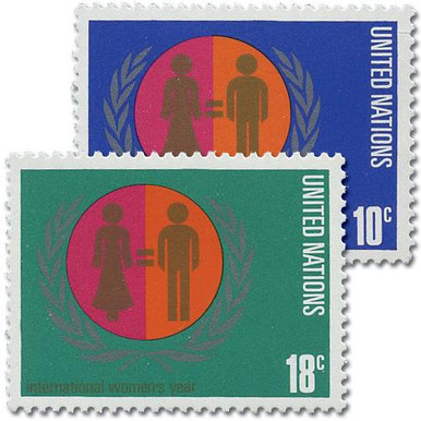 UN258-59 - 1975 International Women's Year - Mystic Stamp Company