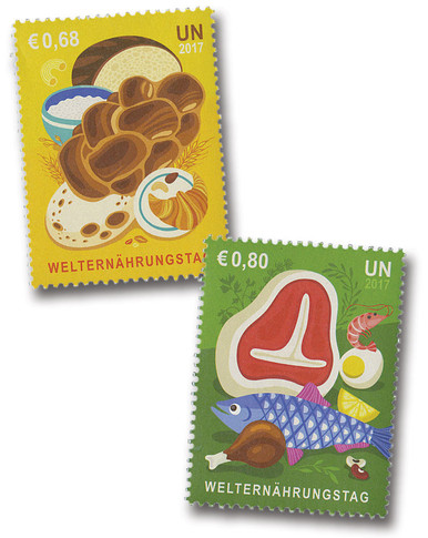 UNV614-15 - 2017 .68 Breads & .80 Meats, World Food - Mystic Stamp Company