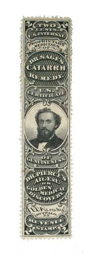 RS190a - 1862-71 2c R. V. Pierce, Black, Old Paper - Mystic Stamp Company