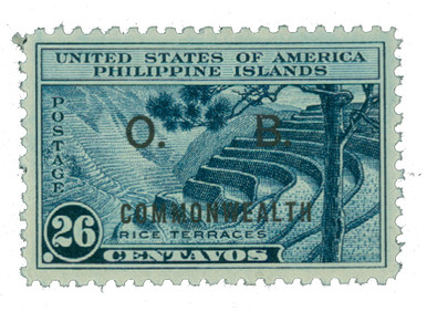 PHO35 - 1938-40 26c Philippine Islands Official Stamp, Rice Terraces ...