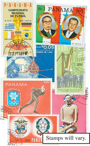 MP1752 - Panama, 500 Different Stamps - Mystic Stamp Company