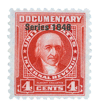 R489 - 1948 4c U.S. Internal Revenue Stamp, Carmine - Mystic Stamp Company