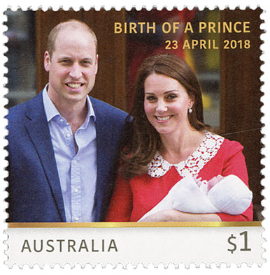 M12312 - 2018 $1 Will & Kate Holding Prince Louis of Cambridge single ...