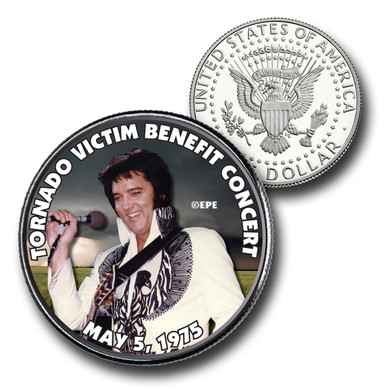 CNS1058 - Elvis Presley "Tornado Victim Benefit Concert" US Half Dollar ...