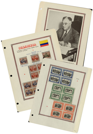 WW834 - Over 500 Stamps Honor FDR Includes an Album - - Mystic Stamp ...
