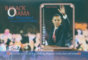 M10335 - 2009 President Barack Obama, Mint Souvenir Sheet, Mystique ...