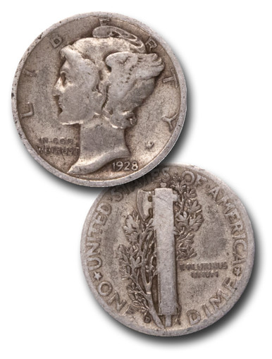 CD-928D - 1928-D Mercury Dime - Mystic Stamp Company