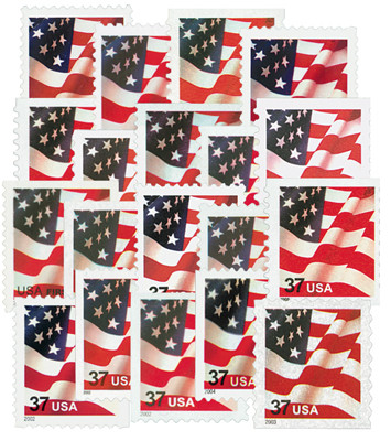 M8389 - 2002-04 US Flag Series, 19 mint stamps - Mystic Stamp Company