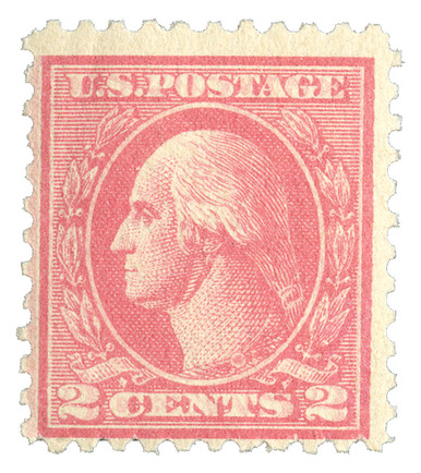 527a - 1920 2c Washington, Carmine, Offset Printing, Unwatermarked ...