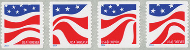 4894-97 - 2014 First-Class Forever Stamp - Red, White and Blue - Mystic ...