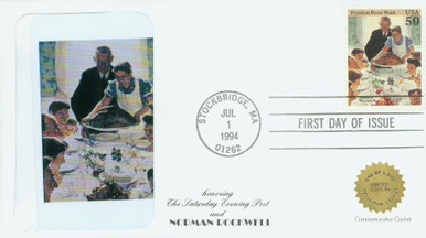 2840a - 1994 50c Norman Rockwell: Freedom From Want, First Day Cover ...