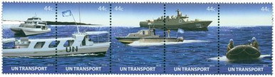 UN1012-16a - 2010 44c Sea Transport Strip of 5 - Mystic Stamp Company