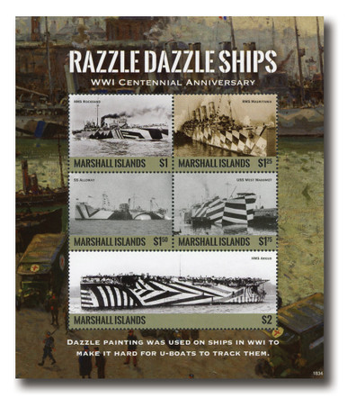 MFN490 - 2018 $1 Razzle Dazzle Ships: World War I Centennial ...