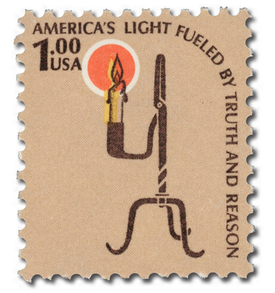 1610 - 1979 $1 Americana Series - Rush Lamp - Mystic Stamp Company
