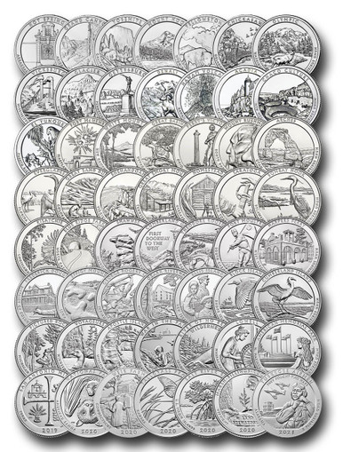 MCN092 - 2010-21 Complete US America the Beautiful State Quarters ...