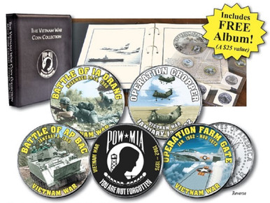 PJ121 - Vietnam War Coins (5) - Mystic Stamp Company