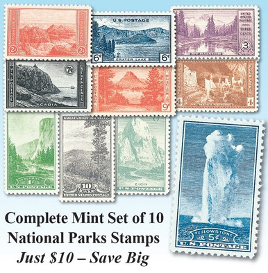 WS170 - 1934 National Parks Mint Stamps - Mystic Stamp Company