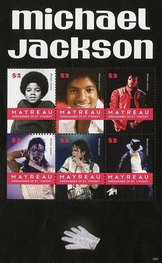 M10813 - 2010 Mayreau Michael Jackson 6v Mint - Mystic Stamp Company