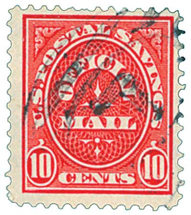 O126 - 1911 10c Carmine, Official Postal Savings Mail, Single Line ...