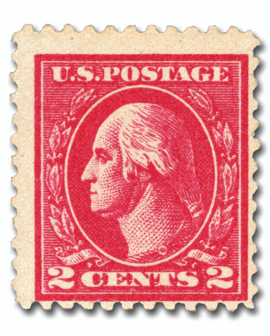 527 - 1920 2c Washington, Carmine, Offset Printing, Unwatermarked, Type ...