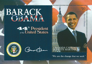 M10339 - 2009 President Barack Obama, Mint, Souvenir Sheet, Grenadines ...