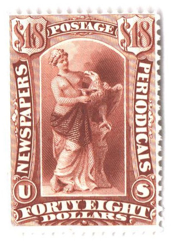 PR78P3 - 1879 $48 Newspaper & Periodical, Yellow Brwon, Plate Proof on ...