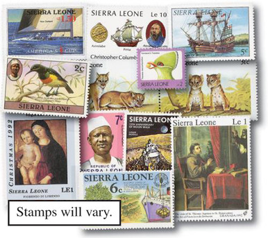 MP1839 - Sierra Leone, 200 Different Stamps - Mystic Stamp Company