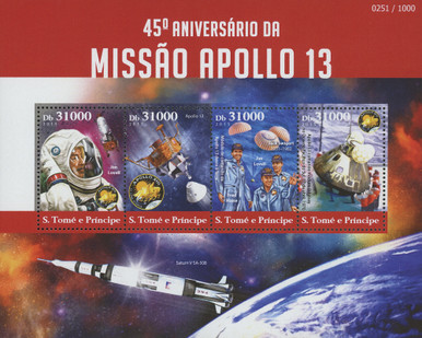 M12274 - 2015 Db31000 Jim Lovell, Apollo 13 45th Anniversary sheet of 4 ...