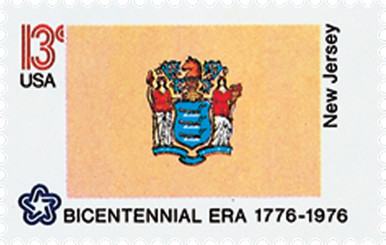 1635 - 1976 13c Bicentennial State Flags: New Jersey - Mystic Stamp Company