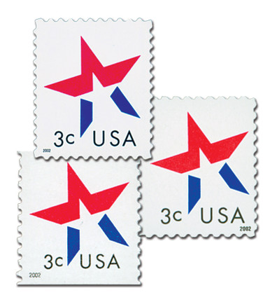 3613-15 - 2002 Star Series, Set of 3 stamps - Mystic Stamp Company
