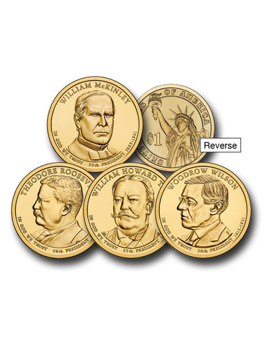 MCN114 - 2013 $1.00 US President Coins, Philadelphia Mint set of 4 ...
