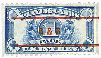 RF27-PC133 - 1940 1c Playing Card Stamp with B & B Precancel, Blue ...