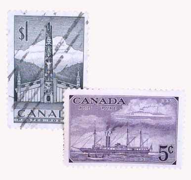 312//21 - 1951-53 Canada - Mystic Stamp Company