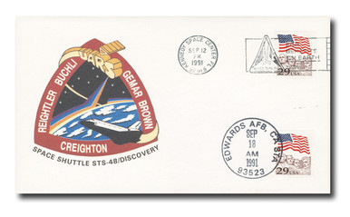 STS48 - STS-48 Launch & Return Cover - Mystic Stamp Company