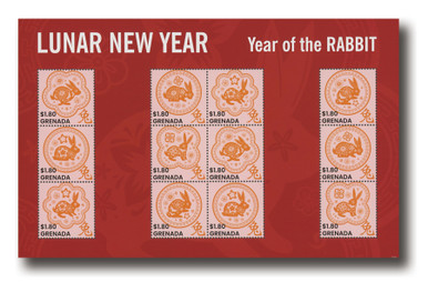 MFN434 - 2023 $1.80 Lunar New Year - Year of the Rabbit, Mint Sheet of ...