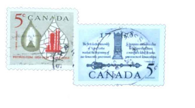 381-82 - 1958 Canada - Mystic Stamp Company