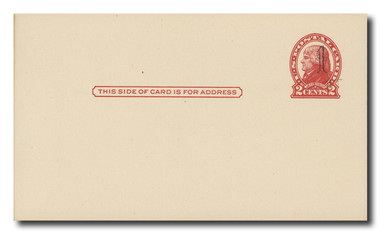 UX33 - 1920 1c on 2c Thomas Jefferson Red, Buff, Die II, Postal Card ...