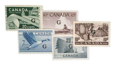 O26//45 - 1950-56 Canada - Mystic Stamp Company