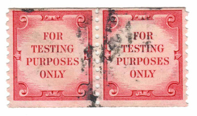 TD108 - 1970 Carmine, For Testing Purposes Only, Perf. 9.75 Vertically ...