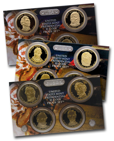 MCN054 - 3 Different Presidential Proof Sets - Mystic Stamp Company