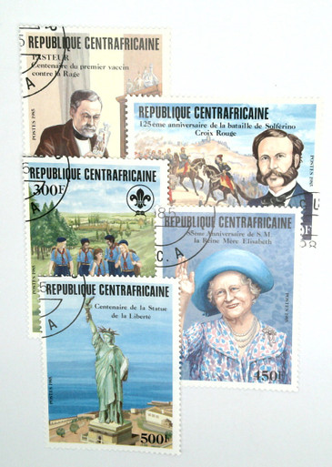 724-28 - 1985 Central African Republic - Mystic Stamp Company