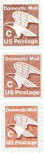 1946-48 - 1981 20c C-Rate Change, Set of 3 Stamps - Mystic Stamp Company