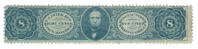 RO118a - 1862-71 8c P. T. Ives Matches, Blue, Old Paper - Mystic Stamp ...