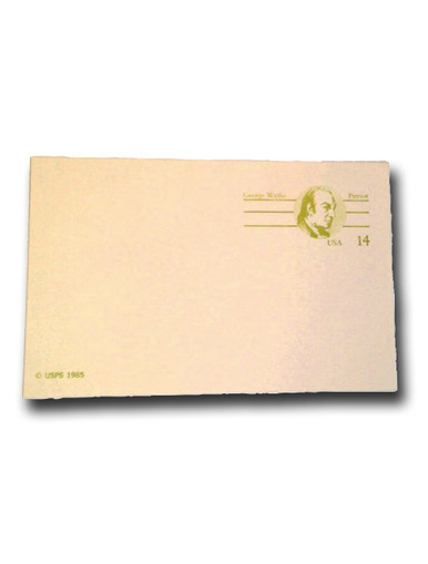UX108 - 1985 14c George Wythe, Postal Card - Mystic Stamp Company