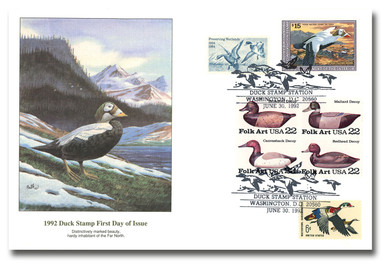 RW59A - 1992 $15.00 Spectacled Eider s/a - Mystic Stamp Company