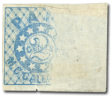 CSA56X1a - 1861 2c Postmasters' Provisional of Memphis, TN, blue ...